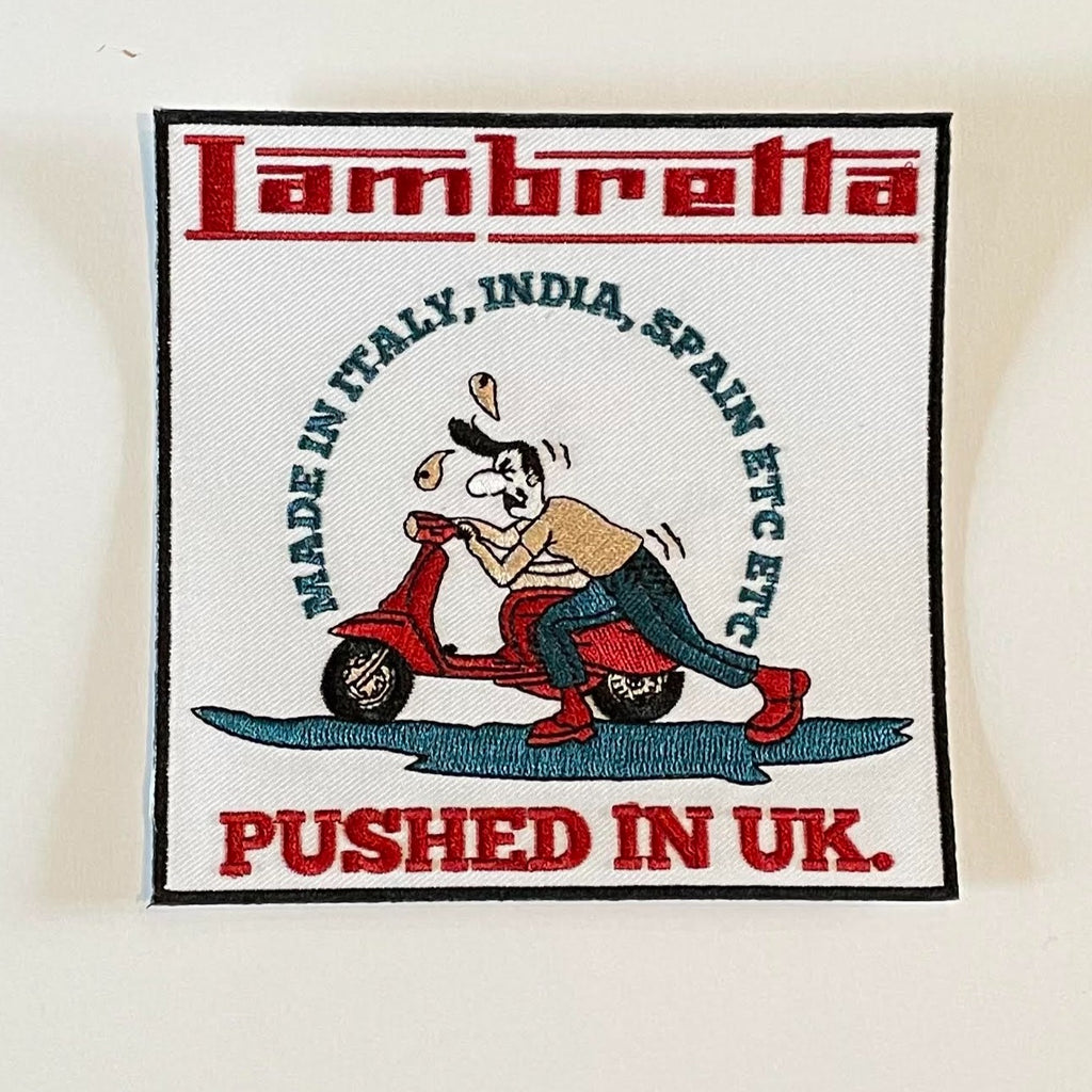 Lambretta Humour - 'Made in Italy, India, Spain, etc, etc....pushed in ...